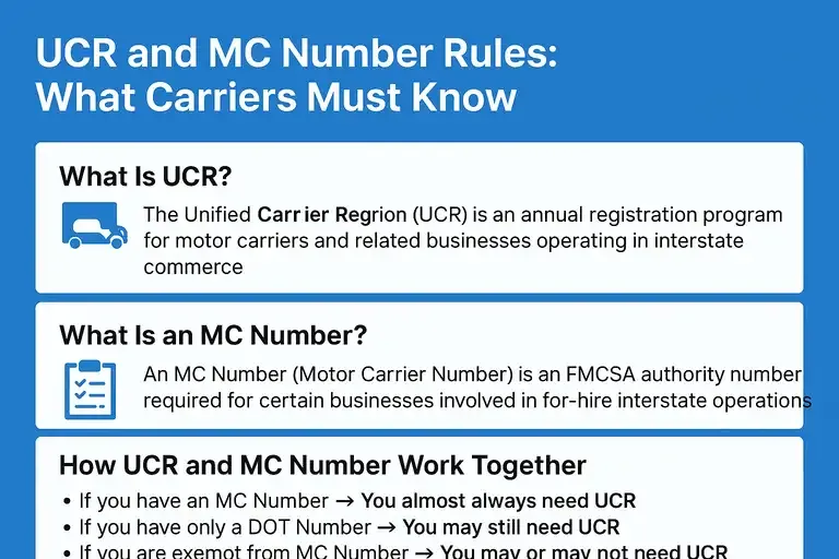 UCR and MC Number Rules-What Carriers Must Know